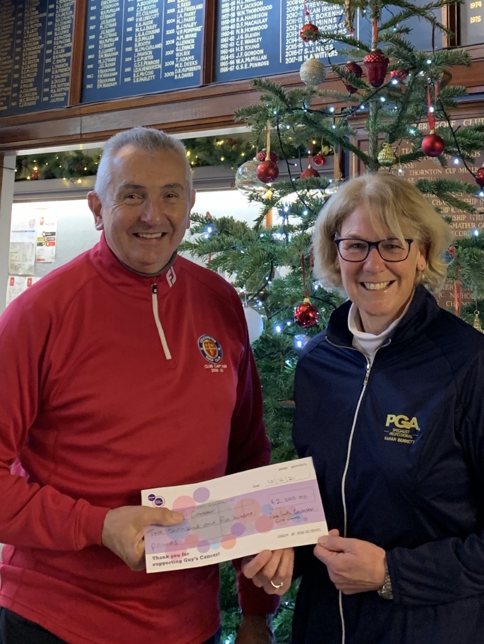 Thymic Charity Cheque hand over by Colchester Golf Club Captain - Sarah ...